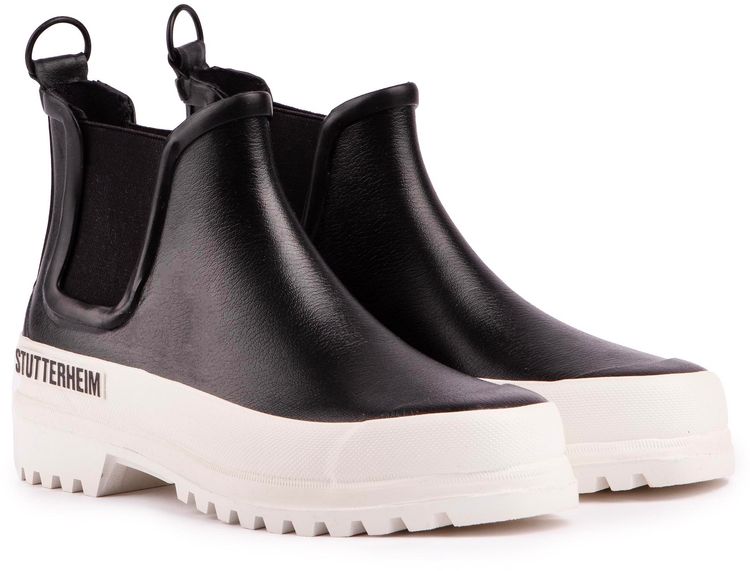 Mens & Womens Stutterheim Rainwalker Boots In Black White | Soletrader