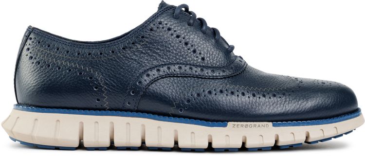 Mens Cole Haan Zerogrand Remastered Wing Tip Oxford Shoes In Blueberry ...