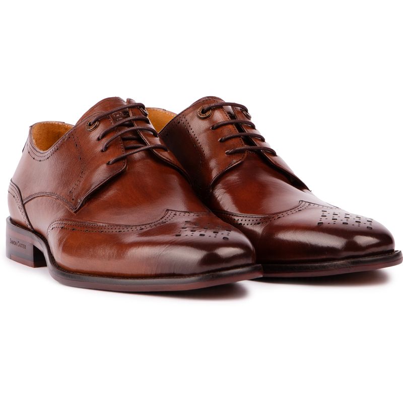 Simon Carter Herren Burrow Brogue Brogue-Schuhe Braun | eBay