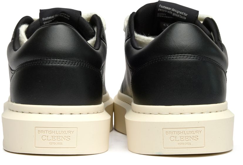 Mens Cleens Ace Trainers In Noir | SOLE