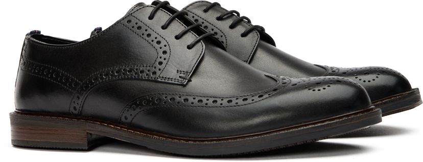 Mens Soletrader Barry Brogue Shoes In Black | Soletrader