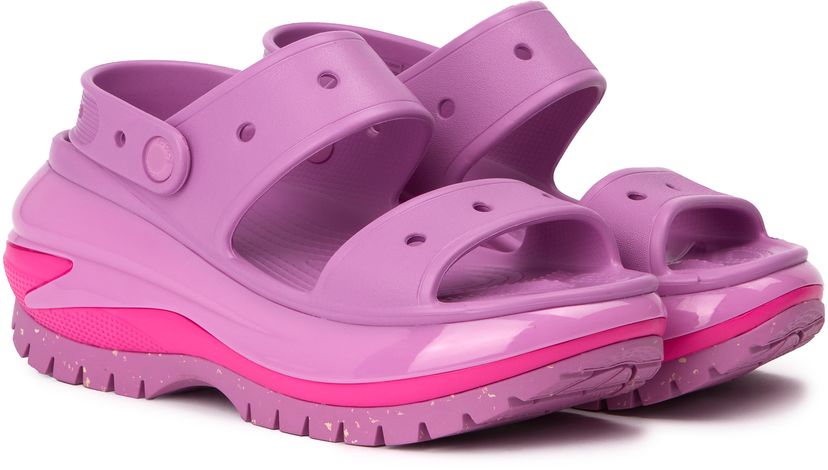 Womens Crocs Mega Crush 2 Strap Shoes In Pink | Soletrader