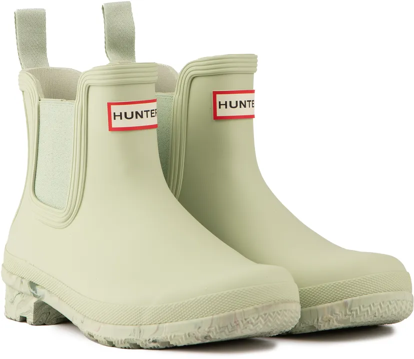 Womens Hunter Original Chelsea Boots In Green | Soletrader