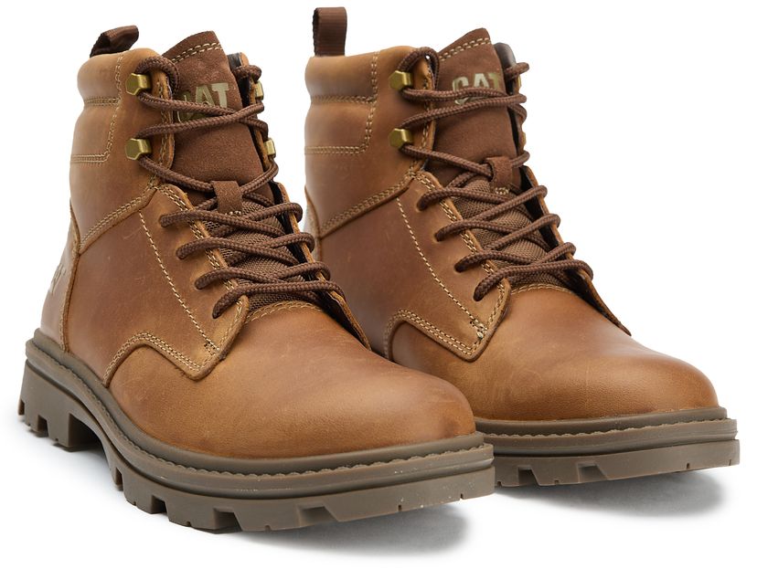 Mens Caterpillar Practitioner Mid Boots In Tan | Soletrader