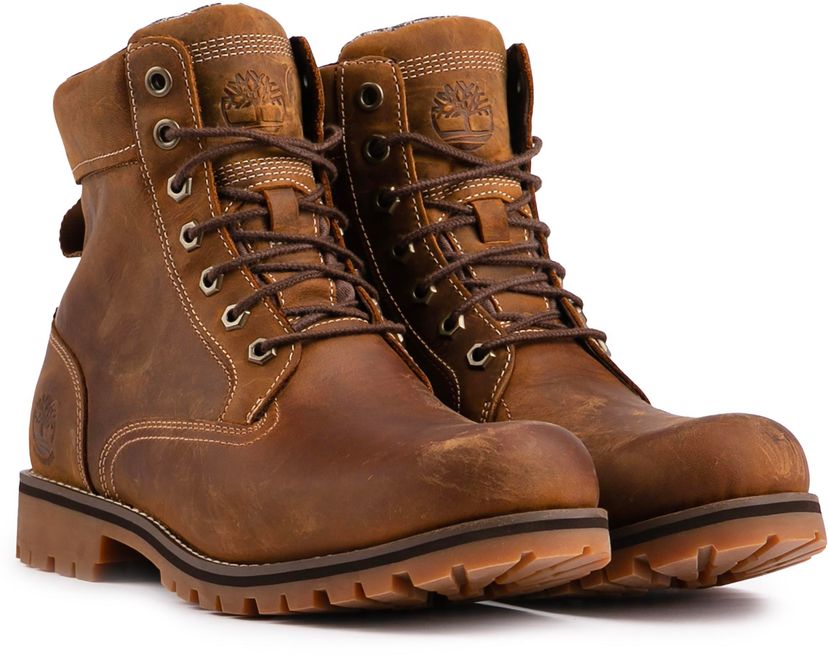 Mens Timberland Rugged Waterproof Boots In Brown | Soletrader