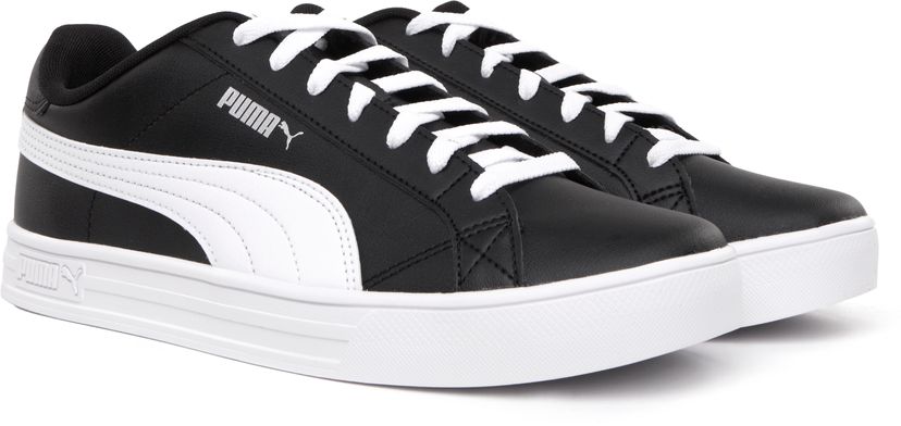 Mens Puma Smash Vulc Sneakers In Black | Soletrader