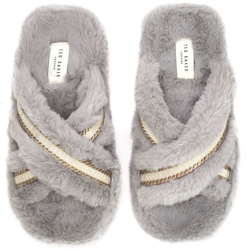 Womens Ted Baker Topply Slippers In Grey | Soletrader