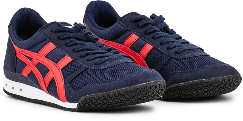 Boys & Girls Onitsuka Tiger Traxy Trainers In Peacoat/Red | Soletrader