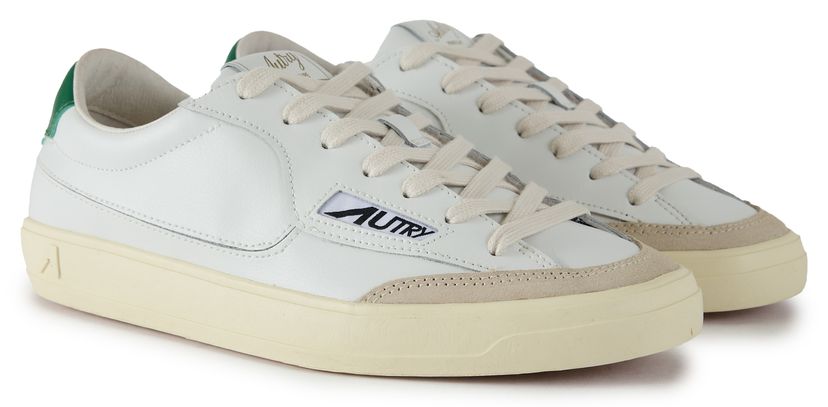 Mens Autry Windscape Low Sneakers In White/Green | Soletrader