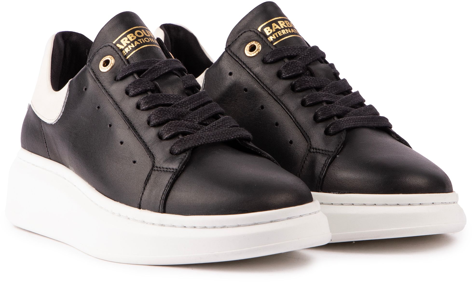 Womens Barbour International Amanza Trainers In Black Soletrader